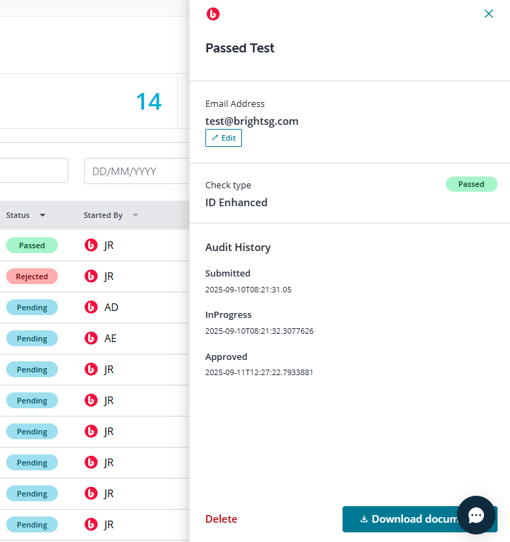 What happens when an identity check is passed? – BrightChecks
